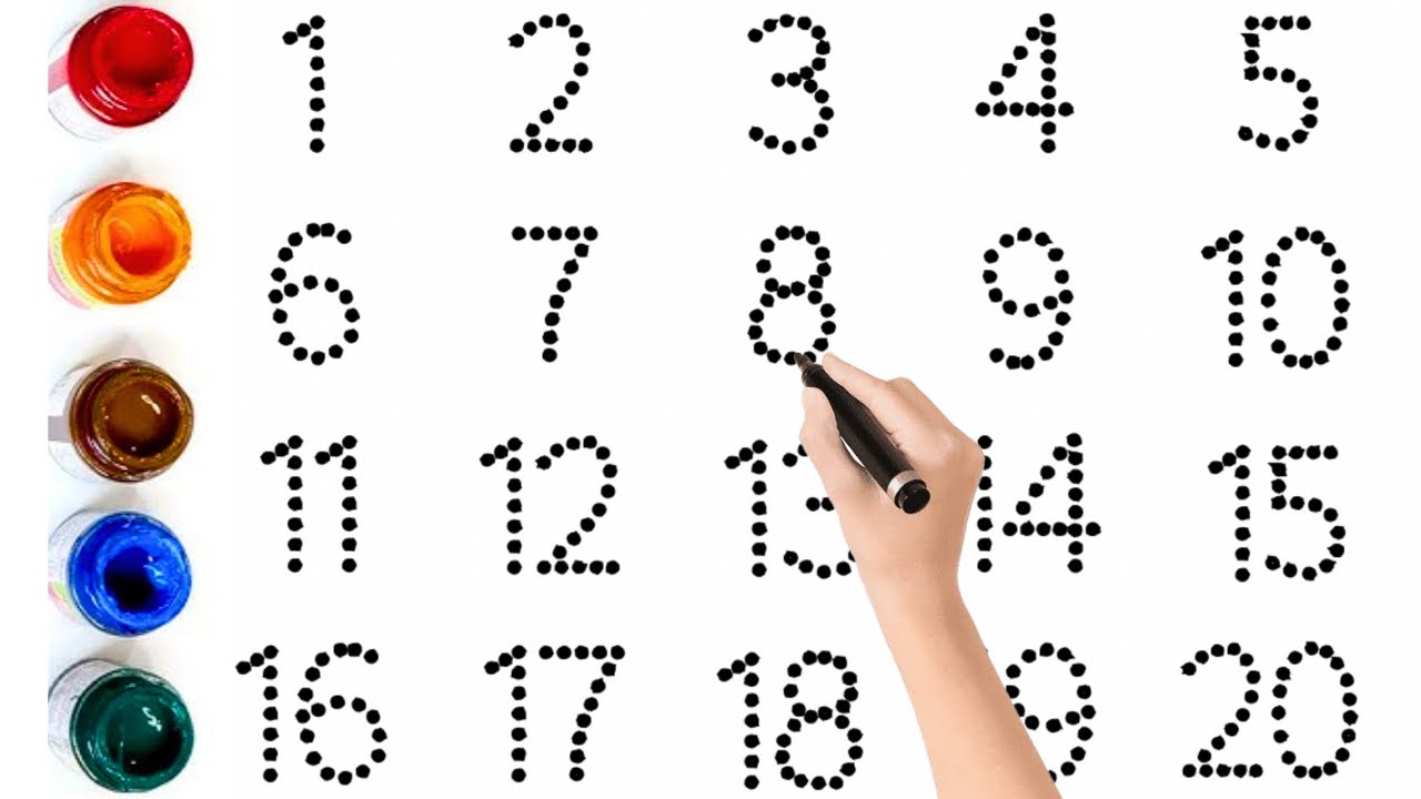 1234 Counting and Writing for Kids and Toddlers | Easy numbers writing ...