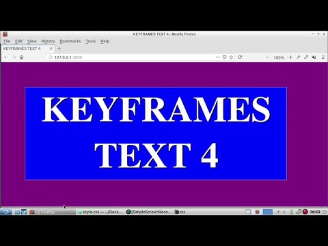 HTML CSS 3 KEYFRAMES TEXT 4 - YouTube