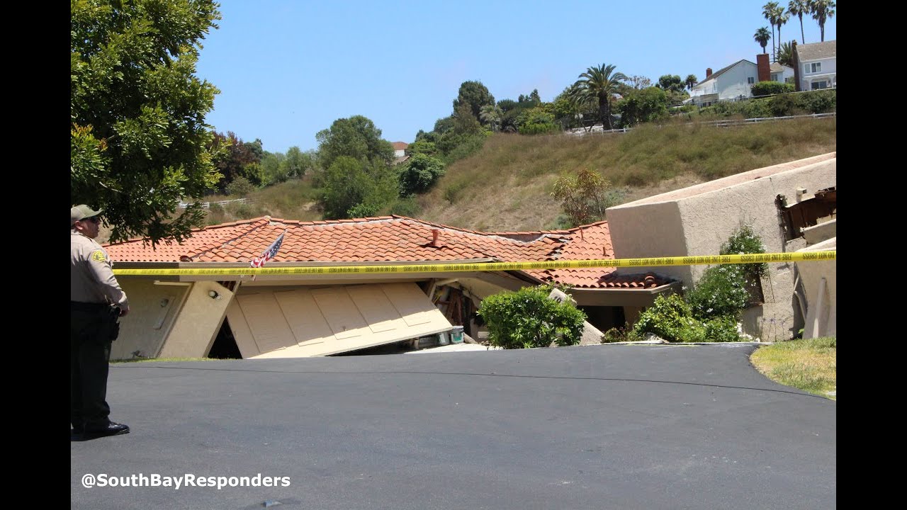 HOUSES SINKING | Rolling Hills Estates, CA - YouTube