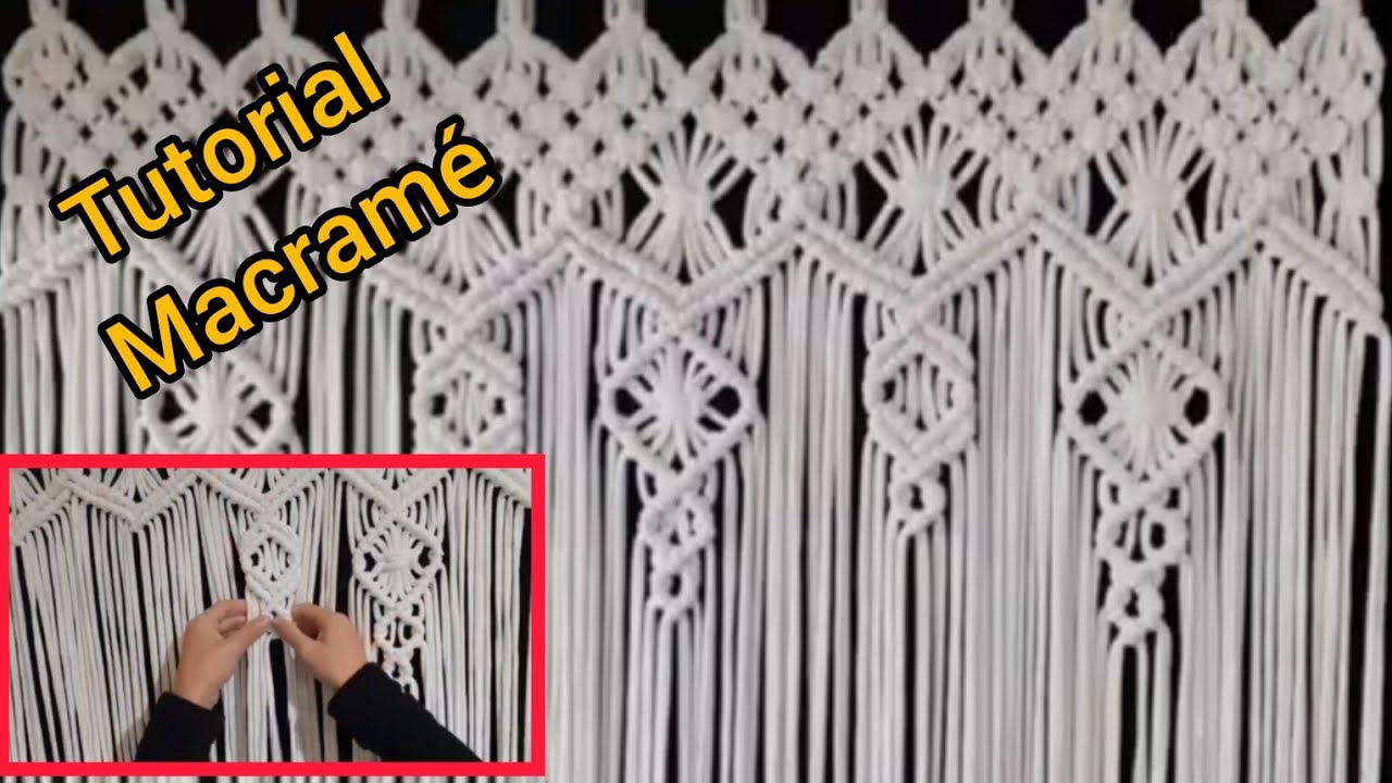Tutorial Cortina en Macramé N°66. Macramé Curtain Tutorial. Tutoriel ...
