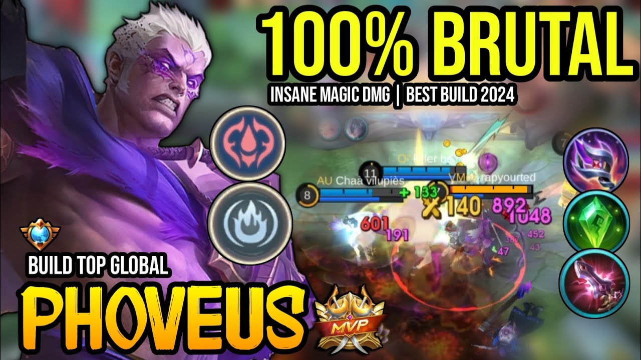 PHOVEUS BEST BUILD 2024 | BUILD TOP GLOBAL PHOVEUS GAMEPLAY | MOBILE ...