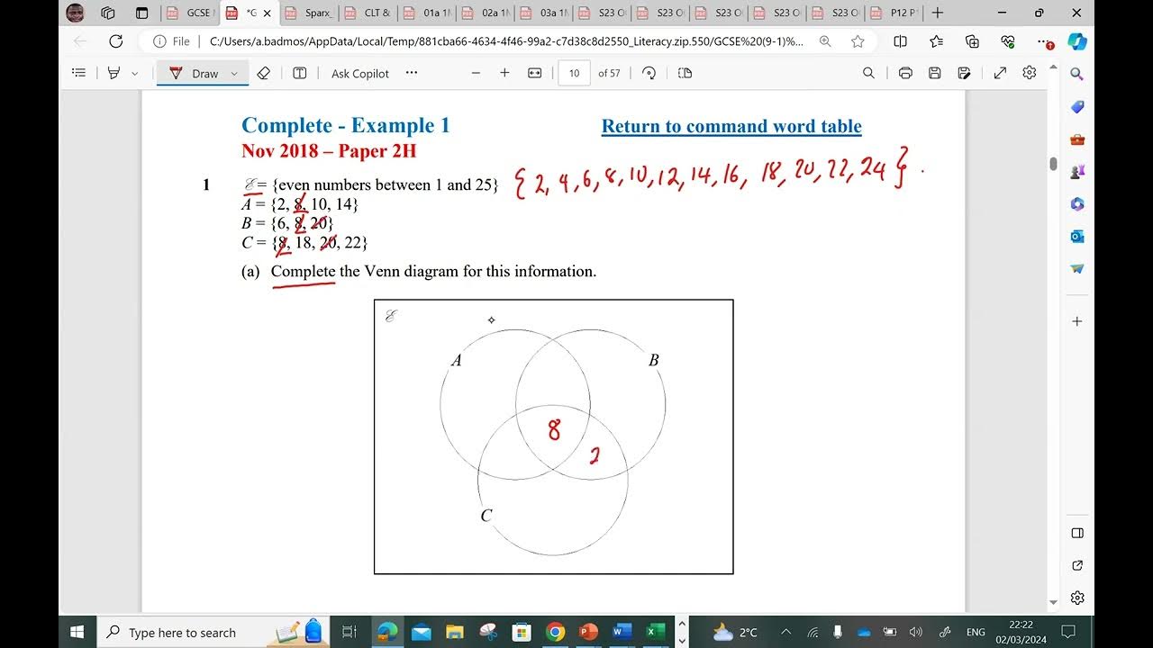 Complete Venn diagram - YouTube