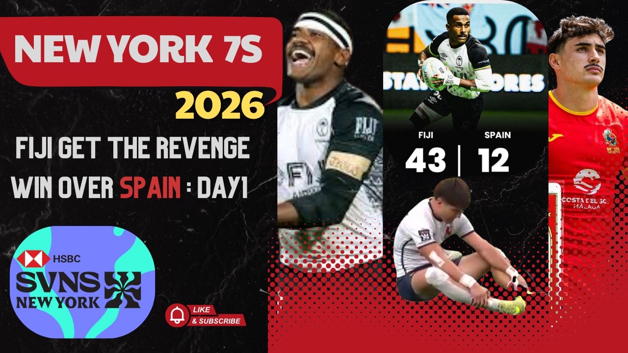 Fiji 7S vs Spain 7S | Fiji get their revenge | New York 7s 2026 DAY 1 ...