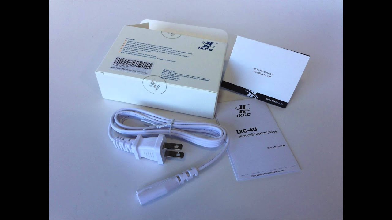 IXCC ® QUAD USB 30W 6.2A HIGH CAPACITY FAST AC 4 PORT HIGH SPEED ...