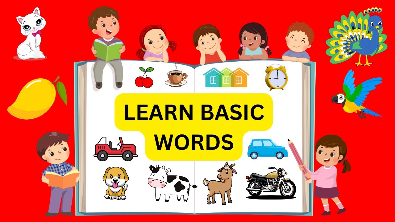 learn basic words for kids and toddler | kids videos for kids | Basic ...