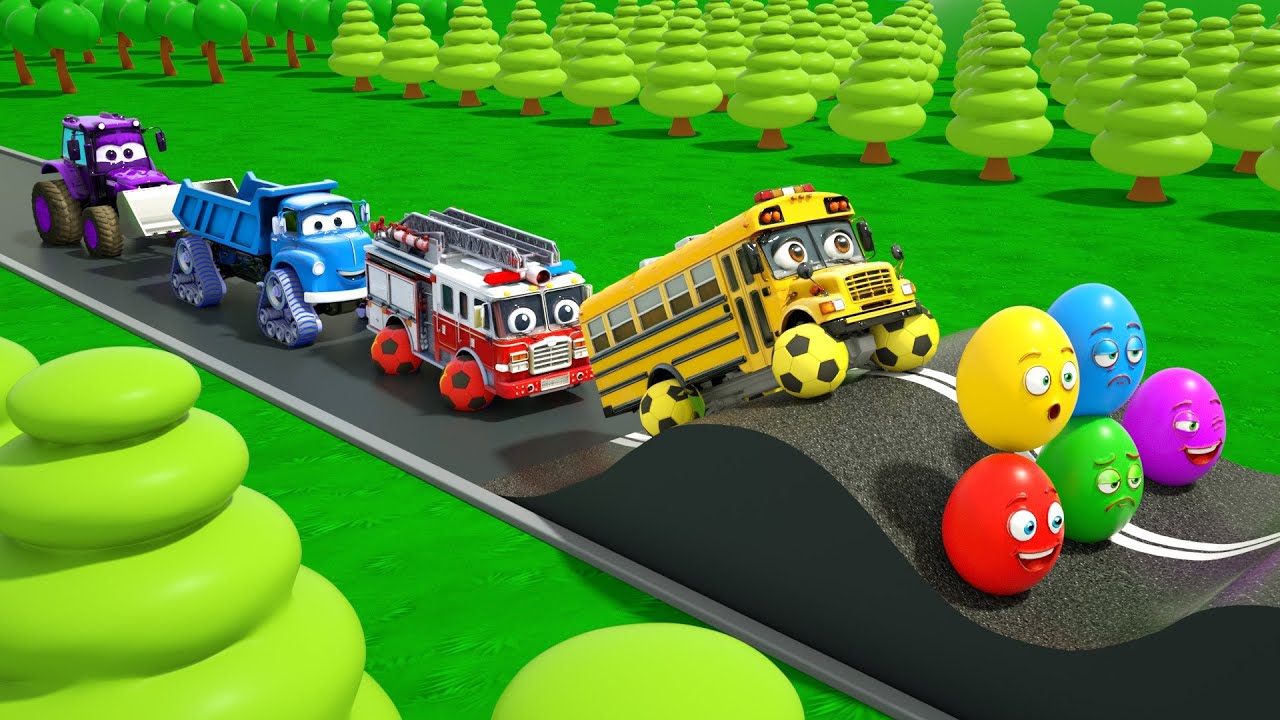 Las Ruedas Del Autobús - Aprender Colores del autobús escolar ...