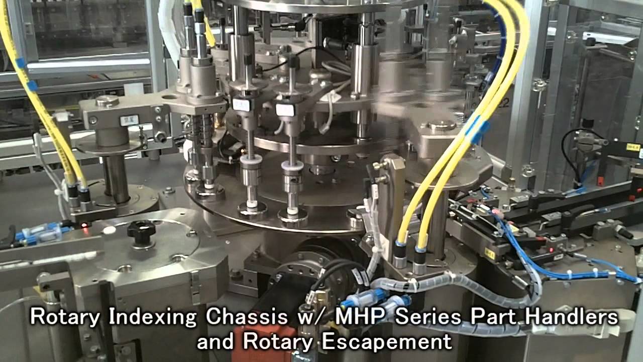 CDS Rotary Indexing Chassis with MHP Series Part Handlers view 2 - YouTube