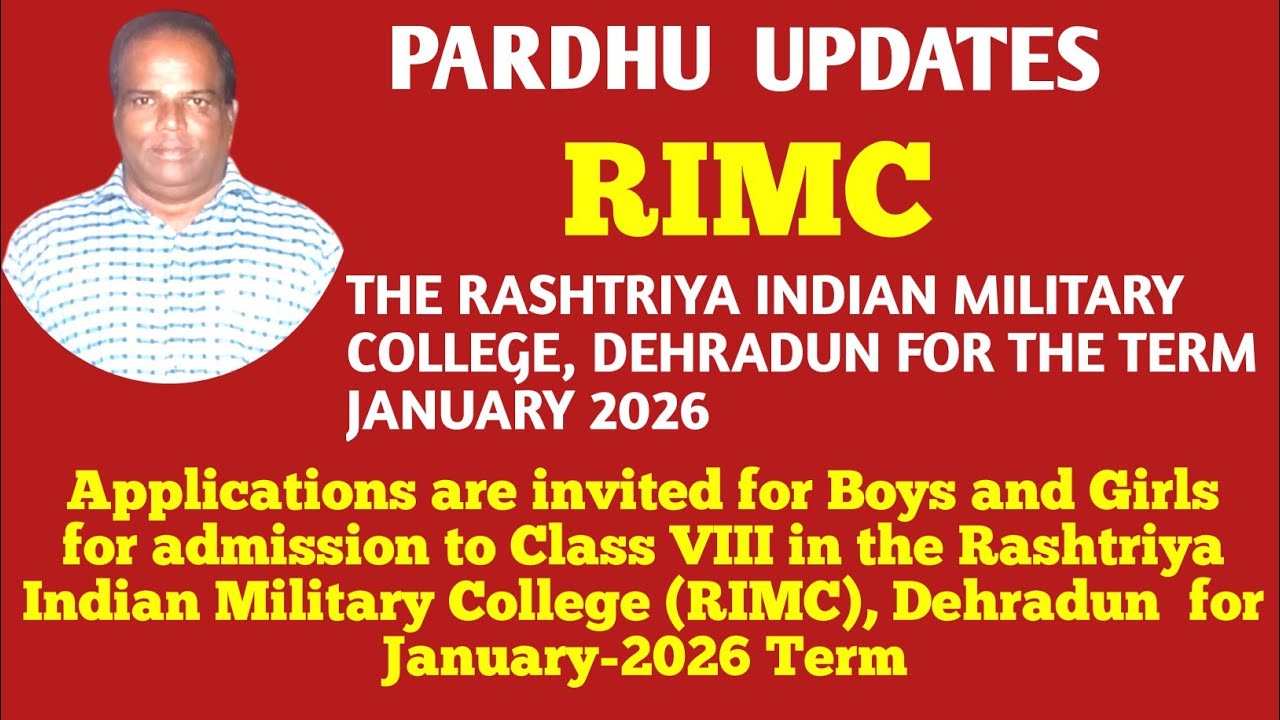 THE RASHTRIYA INDIAN MILITARY COLLEGE. DEHRADUN FOR THE TERM JANUARY ...