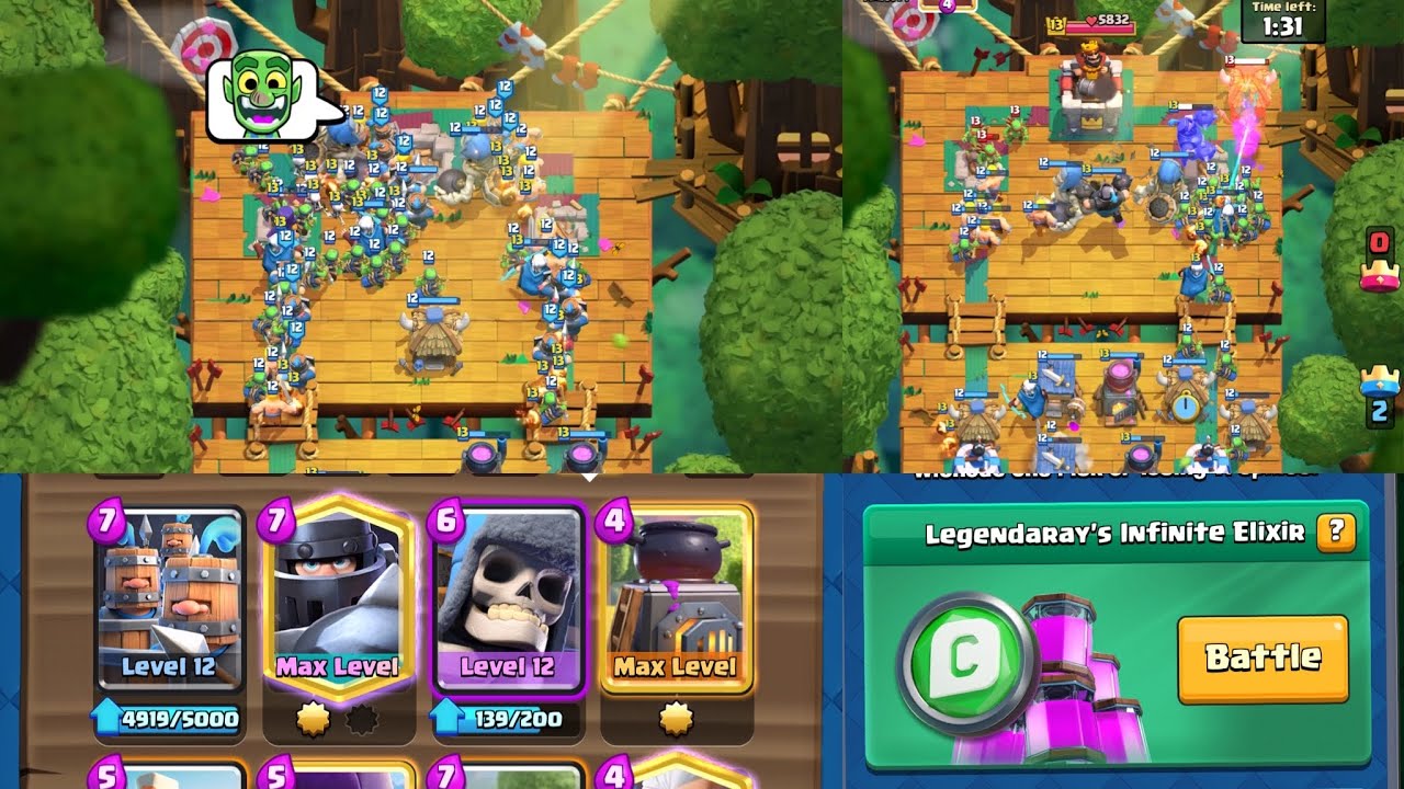 best deck to win legendaray's infinite elixir mode in clash royale ...