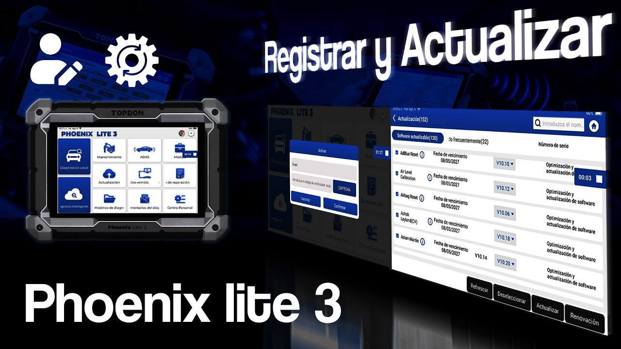Cómo registrar y actualizar tu equipo / PHOENIX LITE / TOPDON /escáner ...
