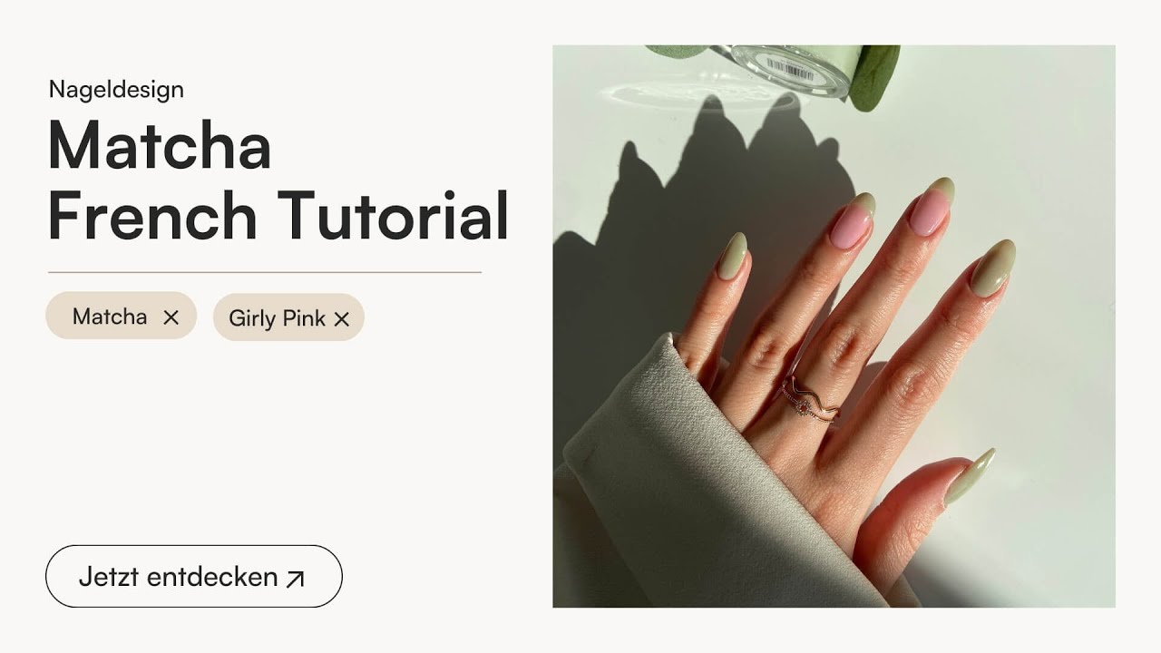 Matcha French Tutorial - Dipping Powder Nageldesign | DOONAILS - YouTube
