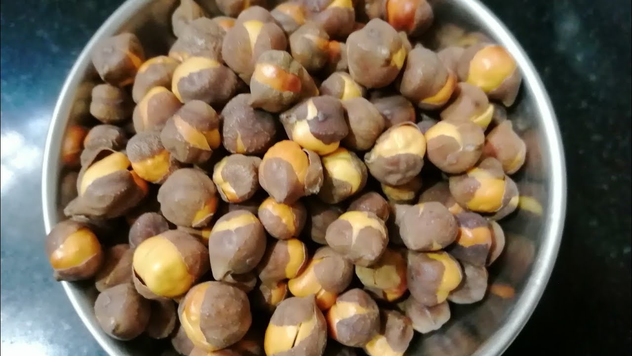 Home made uppu senagalu in telugu /how to make fried black chickpeas ...