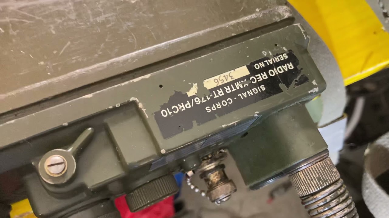 An/prc10 test with 6 v PSU and battery ( fully portable ) - YouTube
