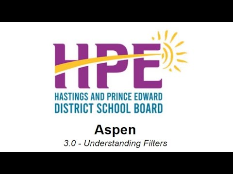 3.0 Aspen - Filter Basics - YouTube