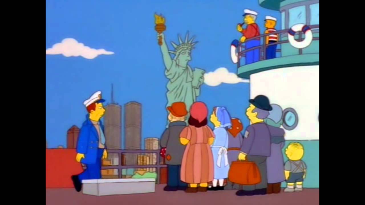 Simpsons - "Beat it, country's full"....... - YouTube