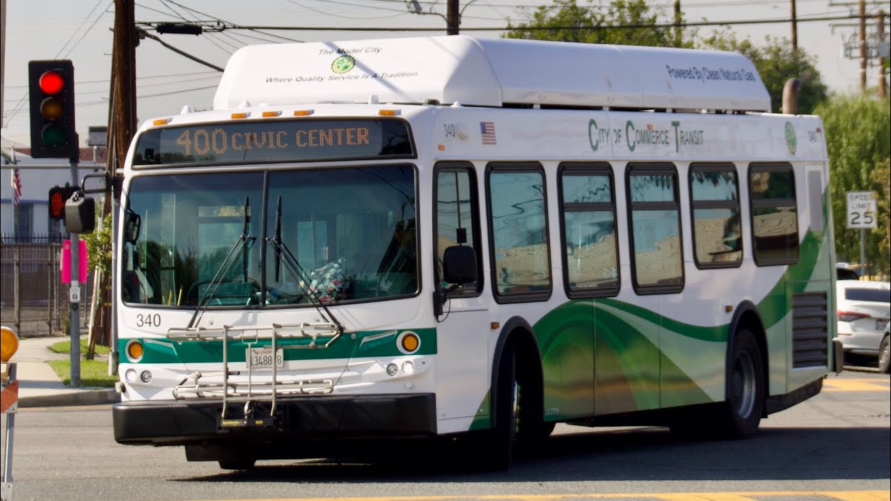 City Of Commerce Transit 2012 New Flyer C35LFR #340 - YouTube