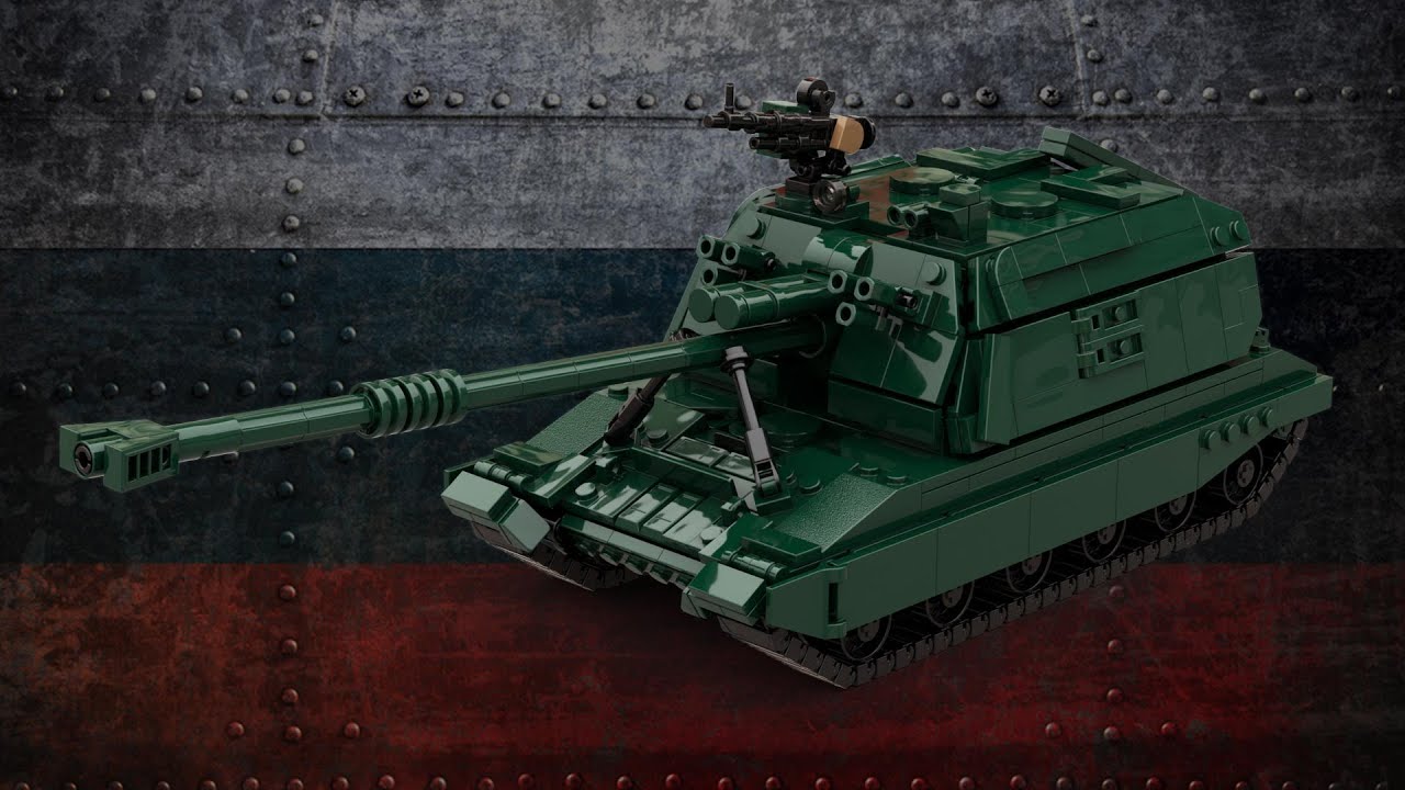 Building Russian artillery tank in LEGO - 2S19 Msta brick moc - YouTube