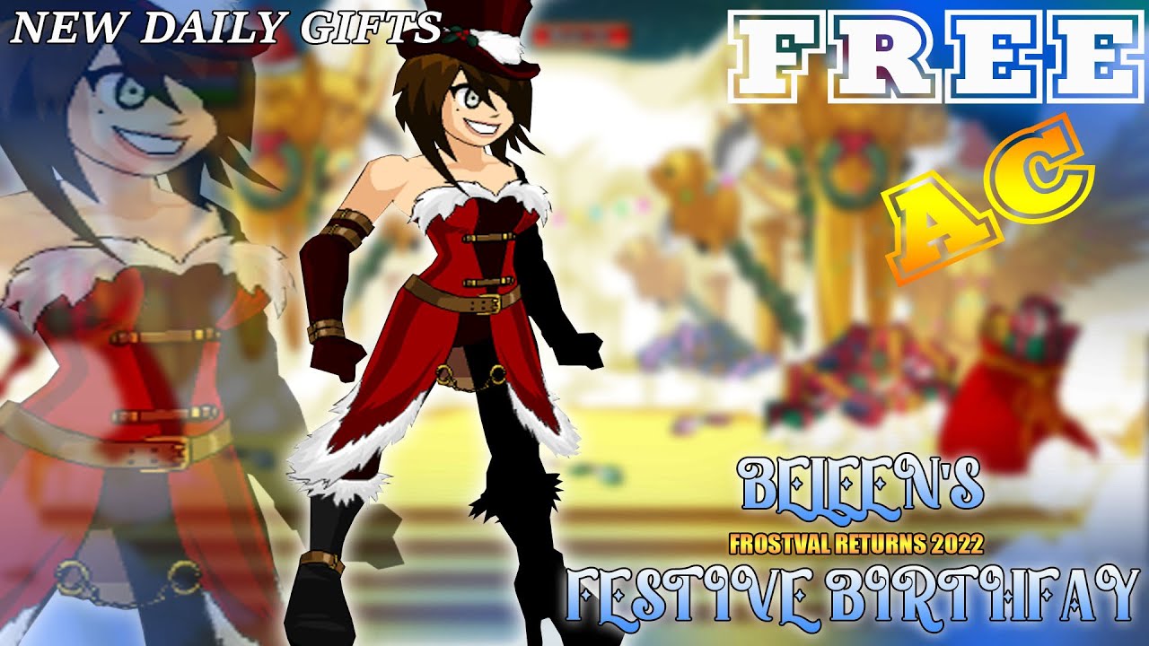 AQW NEW BELEEN'S FESTIVE FROSTVAL OUTFIT SET l BIRTHDAY DAILY GIFTS ...