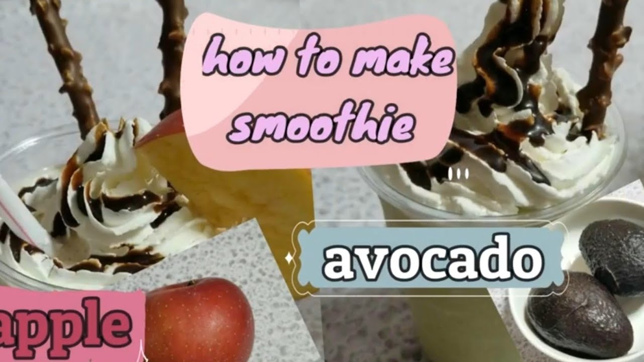 How to make Smoothie Apple and Avocado | Avocado Frappe | Apple Frappe ...