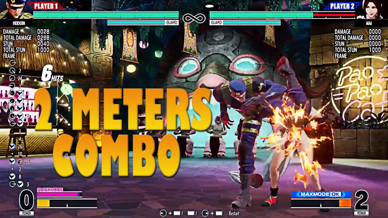KOF XV: HEIDERN 2 bars Combo - YouTube