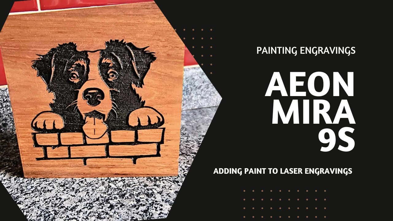Adding paint to laser engravings Aeon Mira 9s - YouTube
