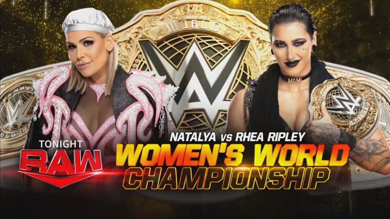 Rhea Ripley Vs Natalya Campeonato Mundial Femenino de WWE - WWE Raw 03 ...