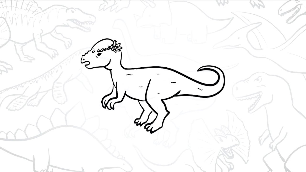 🦖 How to Draw a Simple Pachycephalosaurus | Step-by-Step Lesson ️ - YouTube