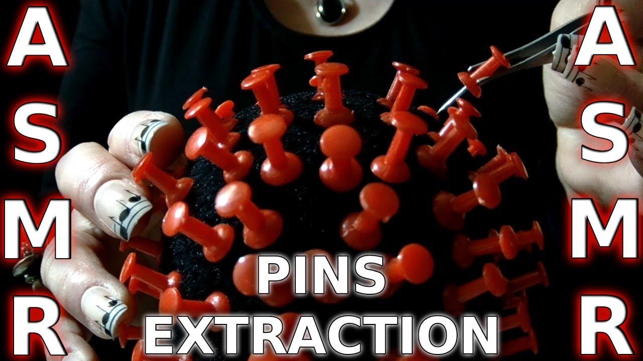 PINS ASMR | SLOWLY Inserting & Extracting Pins In/From the Foam Cover w ...
