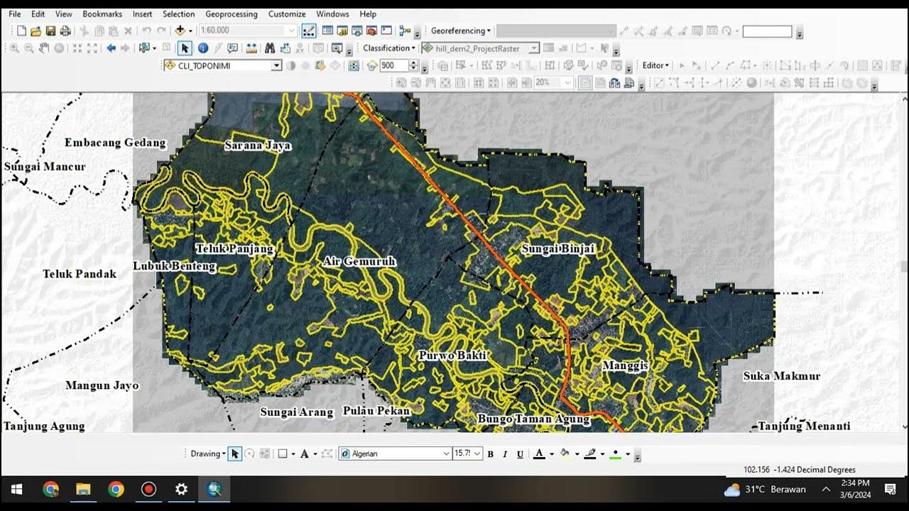 Cara Cut polygon dan merubah data atribut di ArcGIS - YouTube