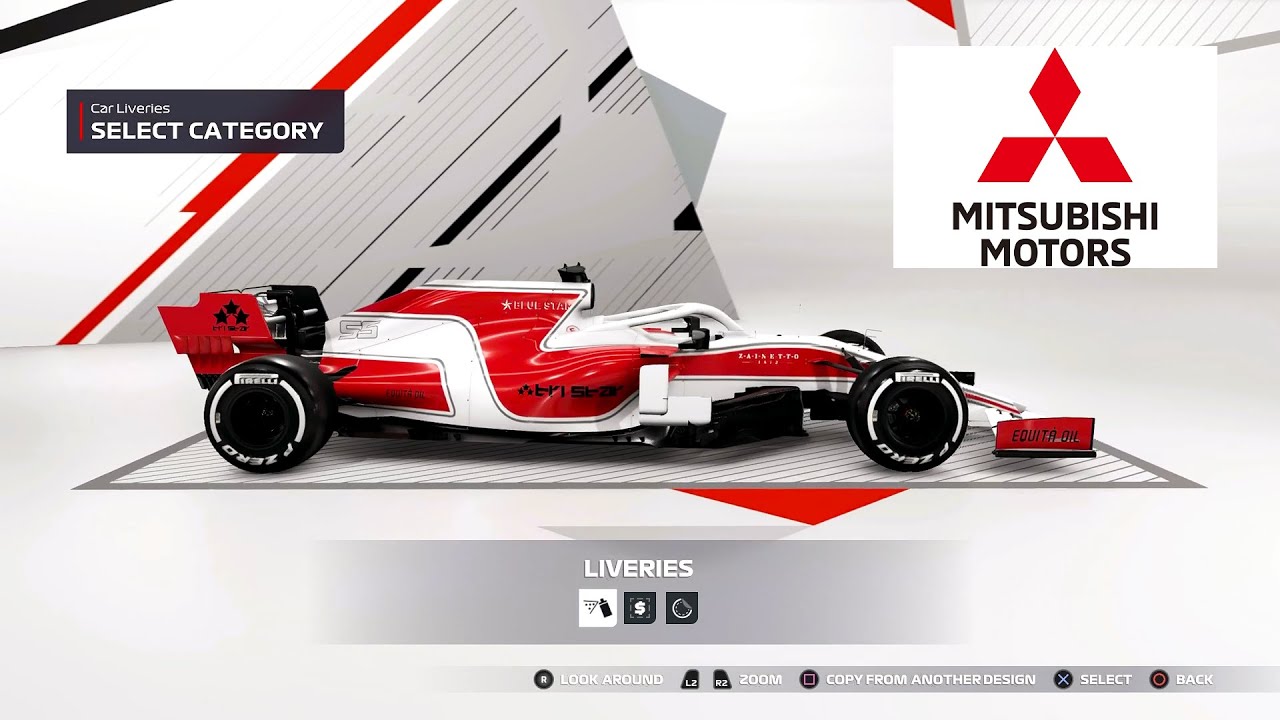 MITSUBISHI inspired LIVERY in F1 2021 (F1 2021 My Team & Online) - YouTube