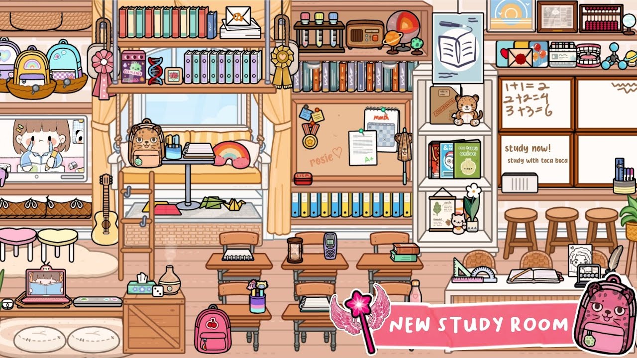 Toca Life World : NEW STUDY ROOM DESIGN MAKEOVER IN NEW HOUSE | TOCA ...