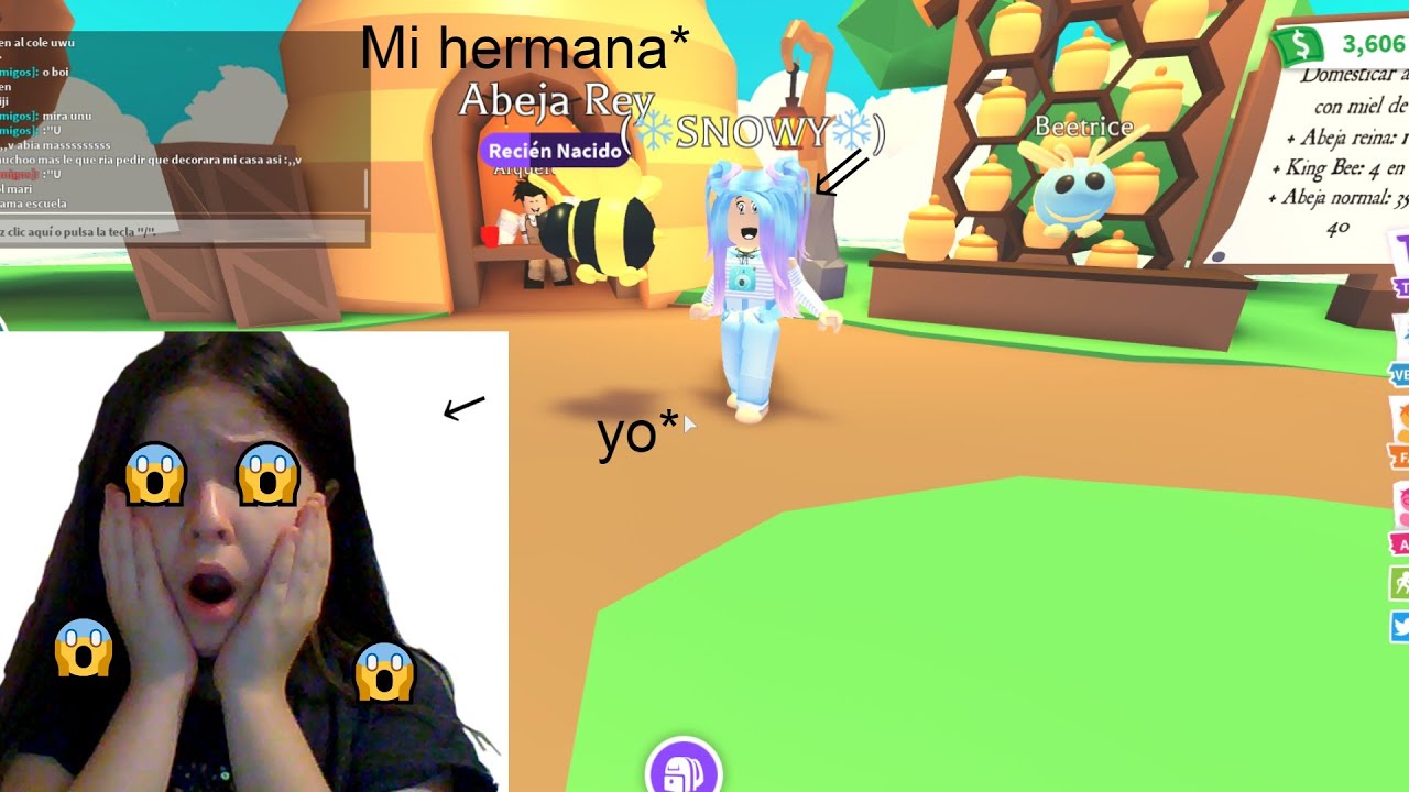 Intentó conseguir la abeja REIANA en Adopt me Roblox!!😱😱*mi hermana ...