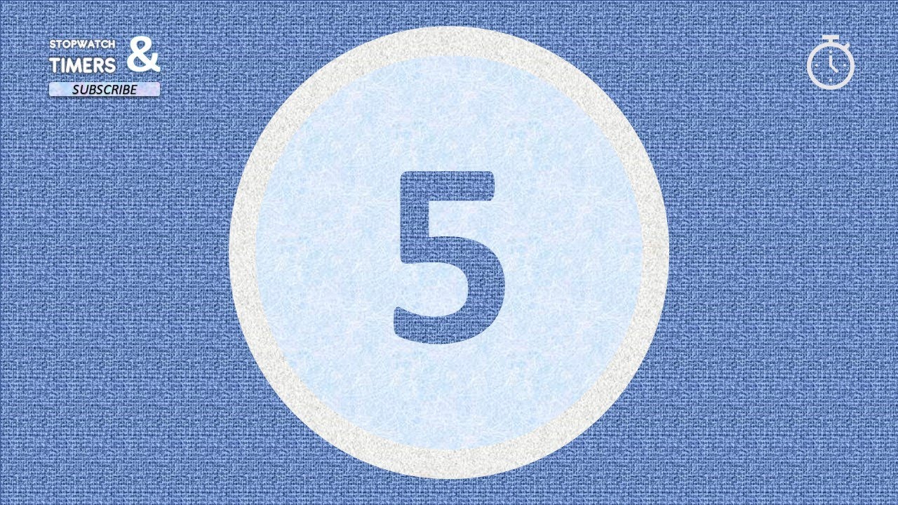 5 second timer with sound - YouTube