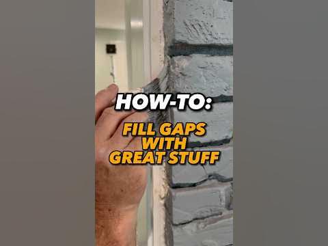 HOW-TO: We used Great Stuff expanding foam to fill in gaps between trim and brick! 🛠️ #DIY # ...