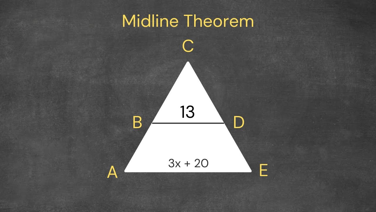 Midline Theorem - Worked Example - YouTube