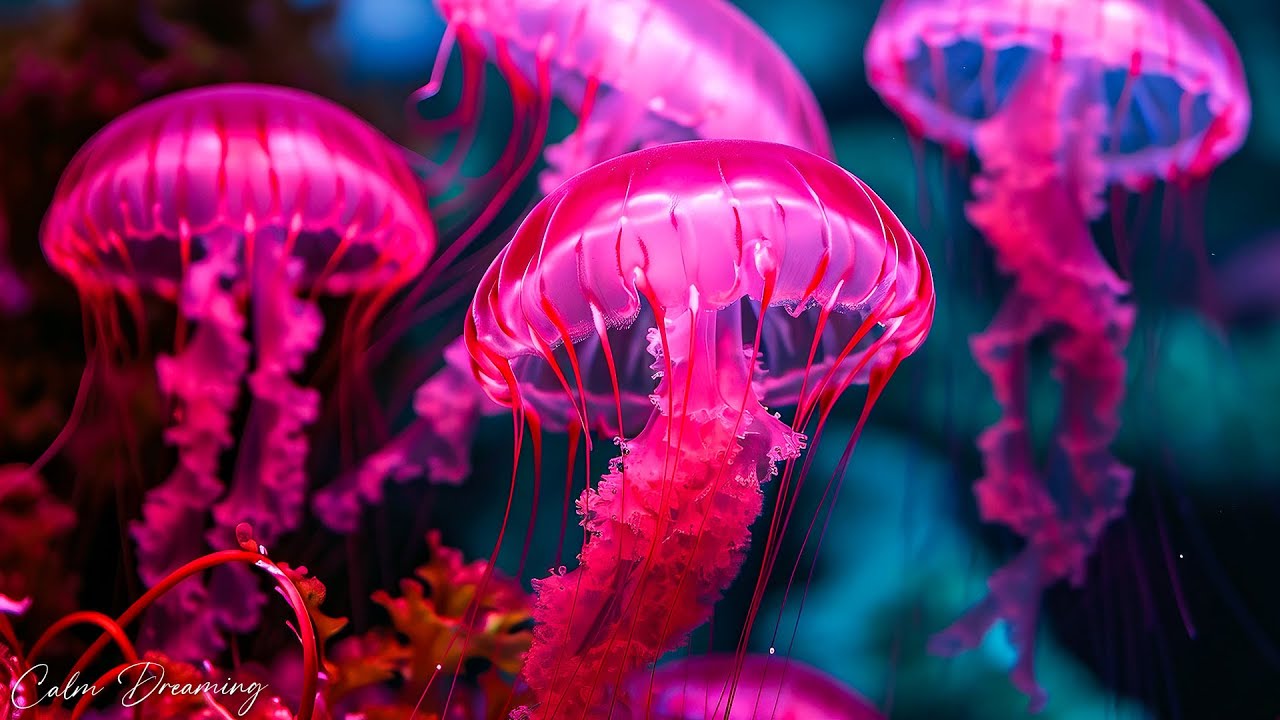 The Best Jellyfish Aquarium ☆ UNDERWATER SOUNDS with MUSIC ♫ ☆ Relaxing ...