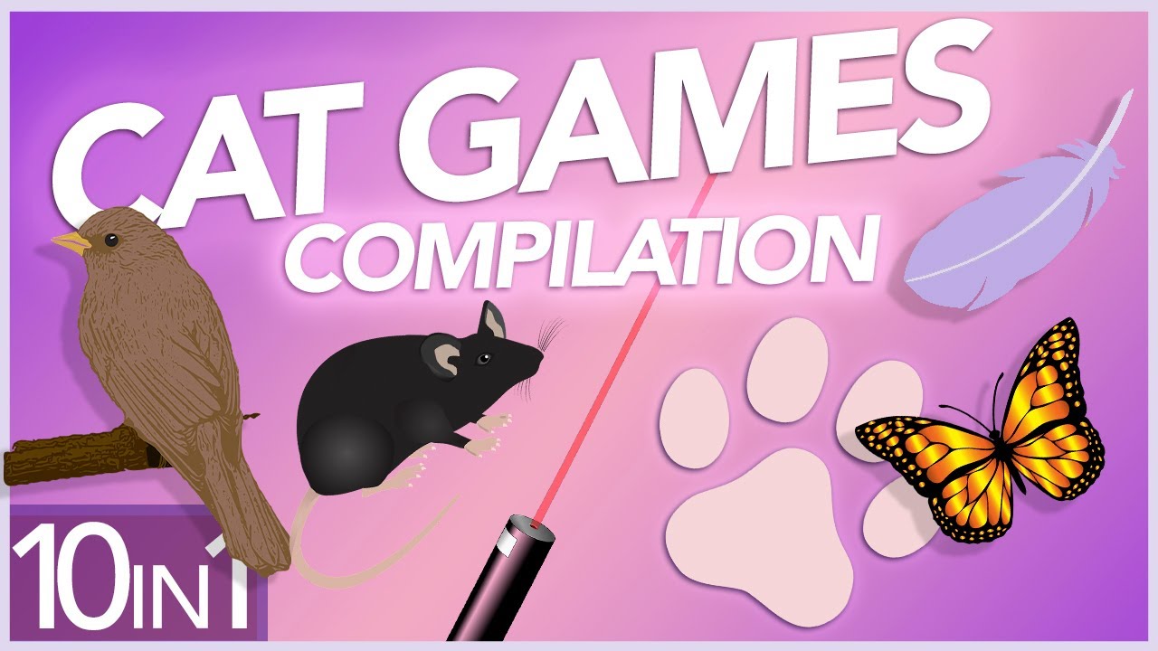 CAT GAMES - 10in1 Mega-Mix of Interactive Games | MICE + LASERS + MORE ...