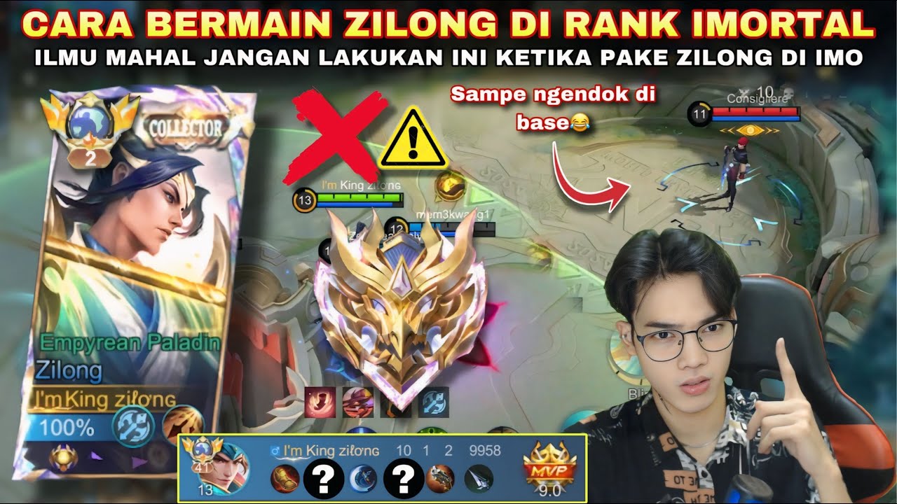 TUTORIAL CARA BERMAIN ZILONG DI RANK IMORTAL, Inilah rahasia para global zilong bisa ke imo🔥 ...