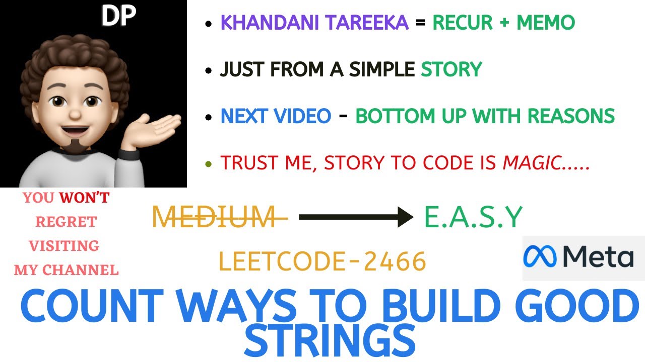 Count Ways To Build Good Strings Recur Memo Meta Leetcode 2466 3662