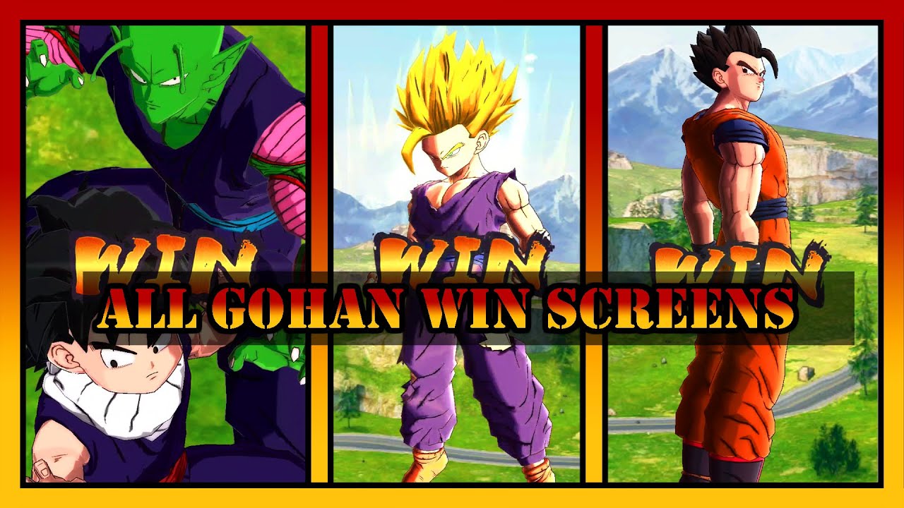(Dragon Ball Legends) EVERY GOHAN FORM WIN SCREENS IN CHRONOLOGICAL ...