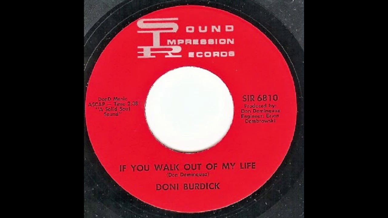 Doni Burdick ... If you walk out of my life... 1967. - YouTube