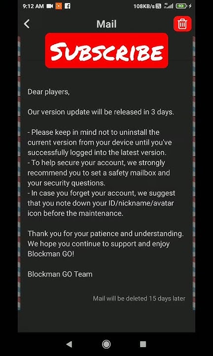 Blockman Go | New Mail | Maintenance | - YouTube