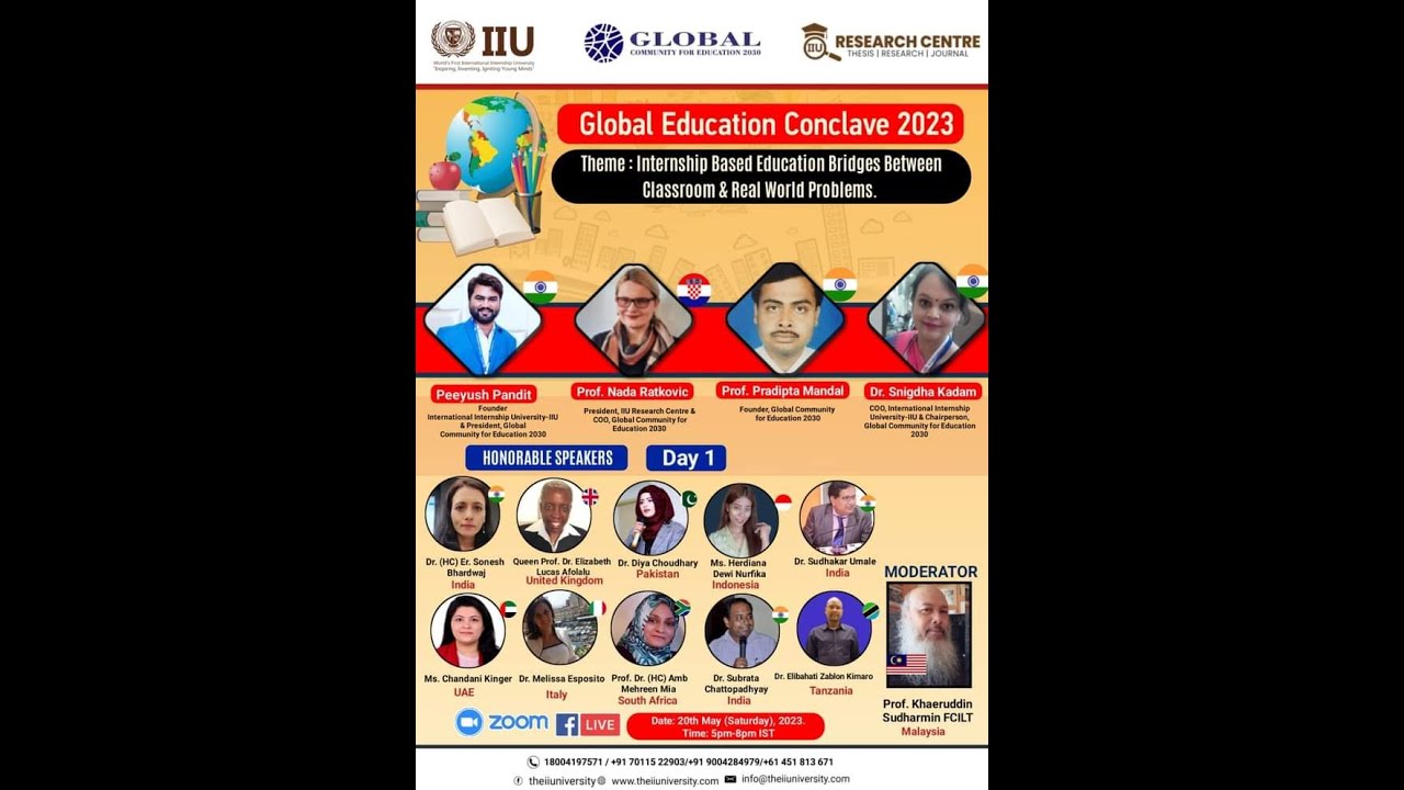 Global Education Conclave Day1. 2023 Internship Based E Bridges Bet Classroom & Real World ...