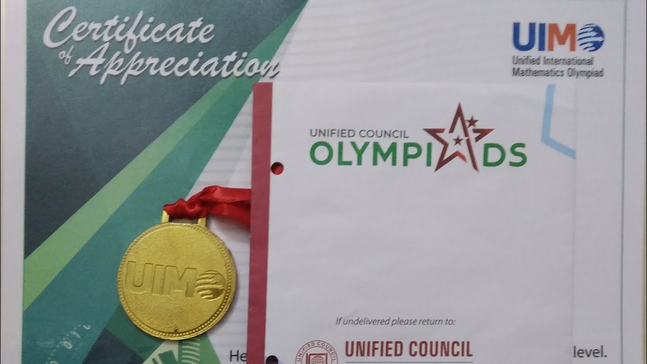 UNBOXING my state topper Medal in UIMO - YouTube