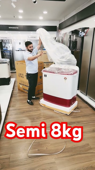 Samsung Best For Home Semi automatic washing machine 8kg Unboxing - YouTube