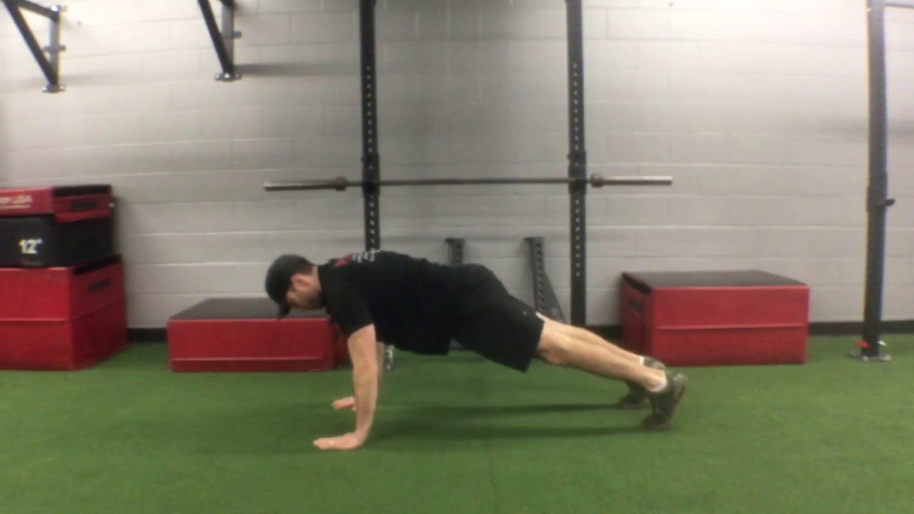 Stationary hand walkout to push up - YouTube