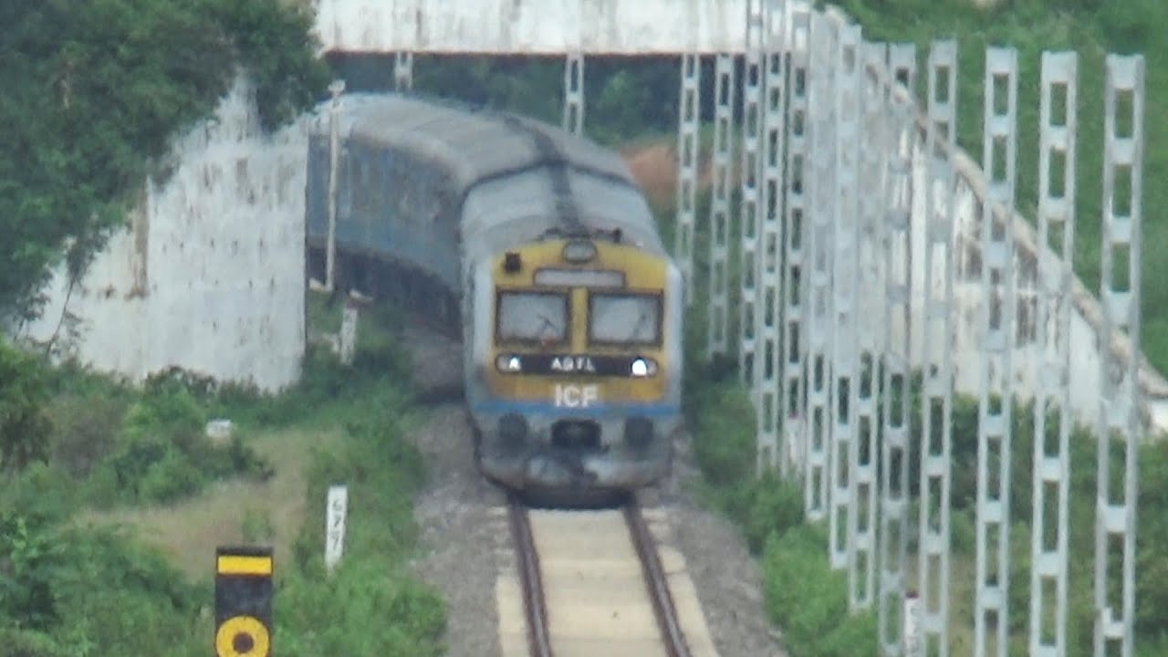 Indian local train running view, indian demo train video - YouTube