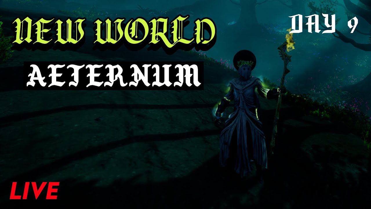 NEW WORLD AETERNUM (New World DAY 9) ALMOST lvl 65 THEOTV - YouTube
