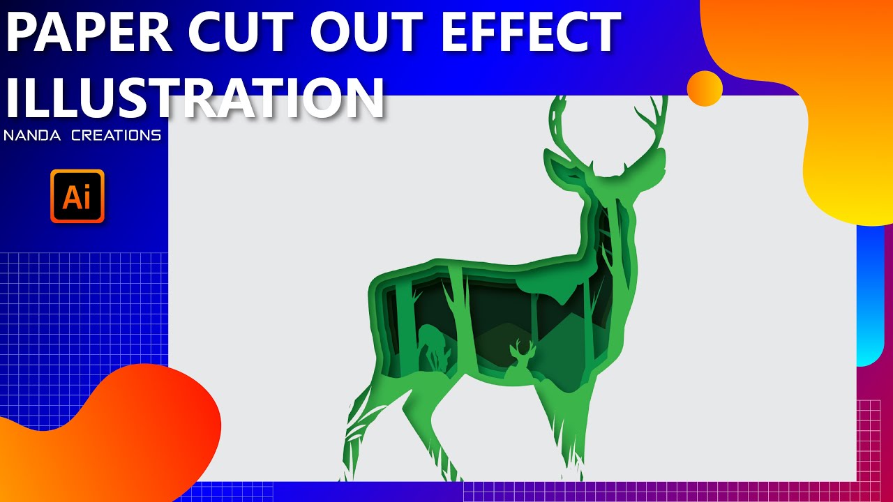 Paper cut out effect Adobe illustrator tutorials 2020 | NANDA CREATIONS ...