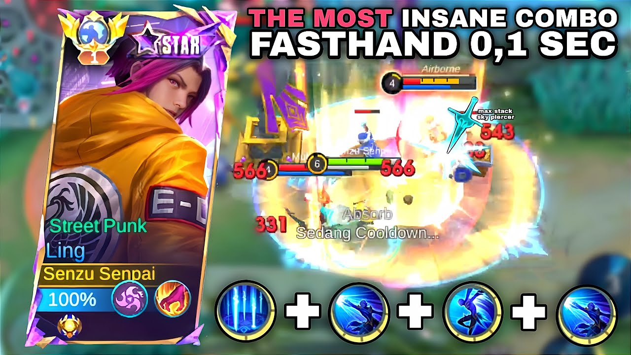 LING FASTHAND THE MOST INSANE COMBO 0,1 SEC - BEST LING GAMEPLAY TOP ...
